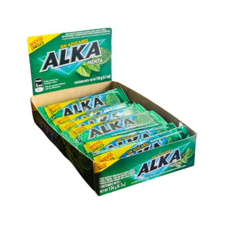 CHICLE ALKA (caja x 20 ) MENTA – El mayorista