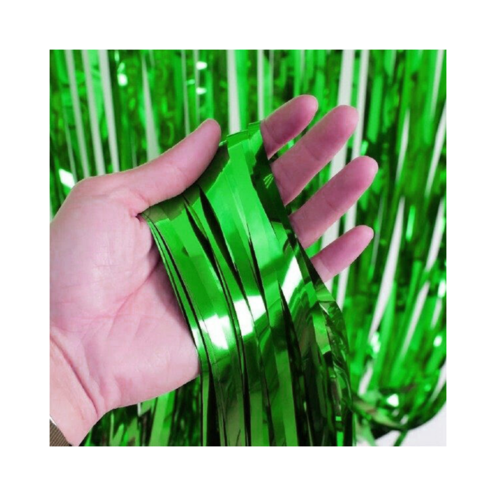 CORTINA METALIZADA VERDE – El mayorista